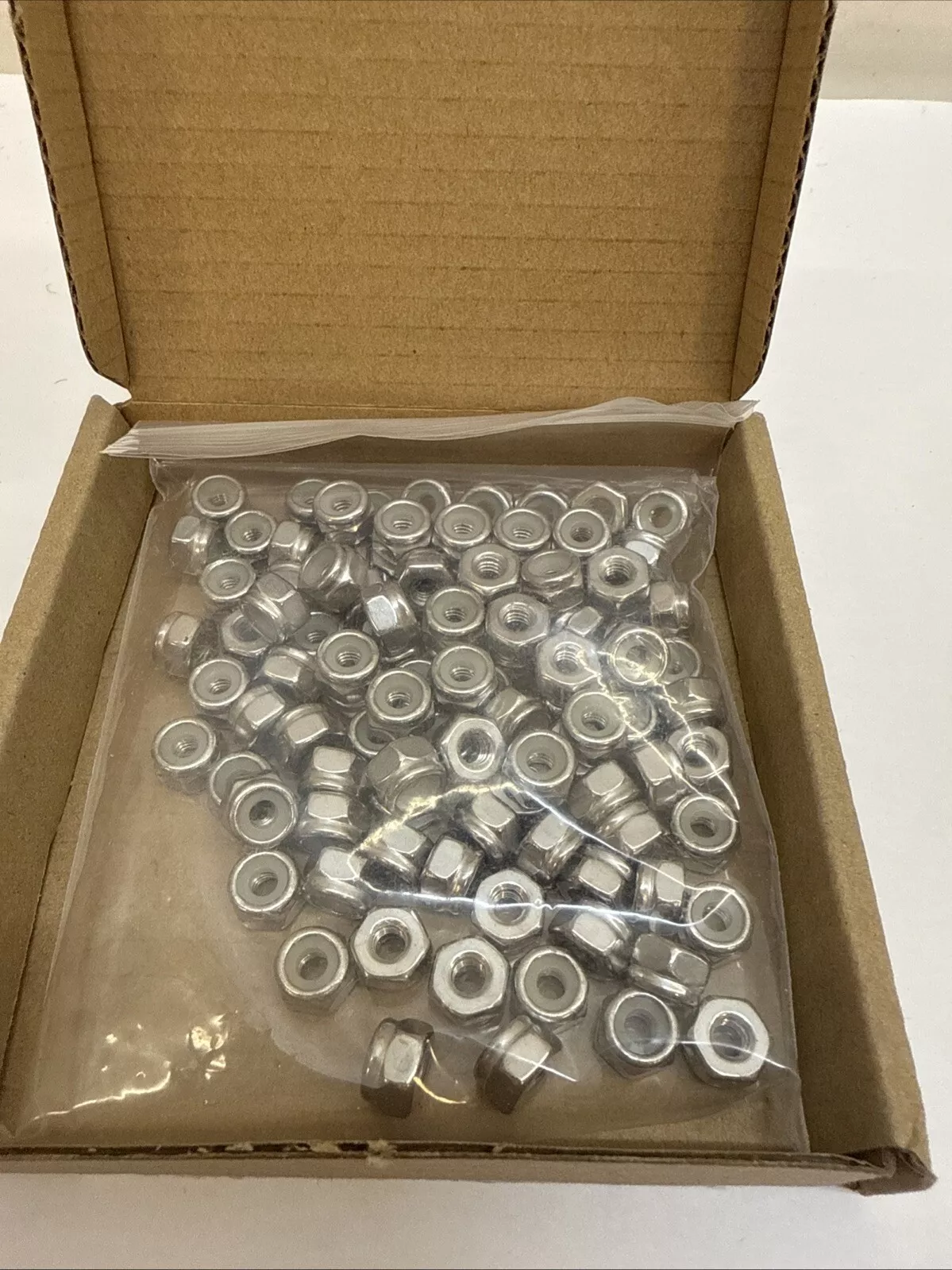 8# 32 Stainless Steel Nylon Insert Hex Lock Nuts Nylock Qty 100 ...
