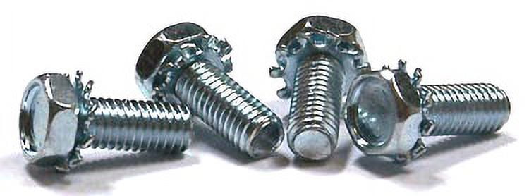 8-32 x 1/2" SEMS Screws / External Tooth Washer / Unslotted / Hex Head ...