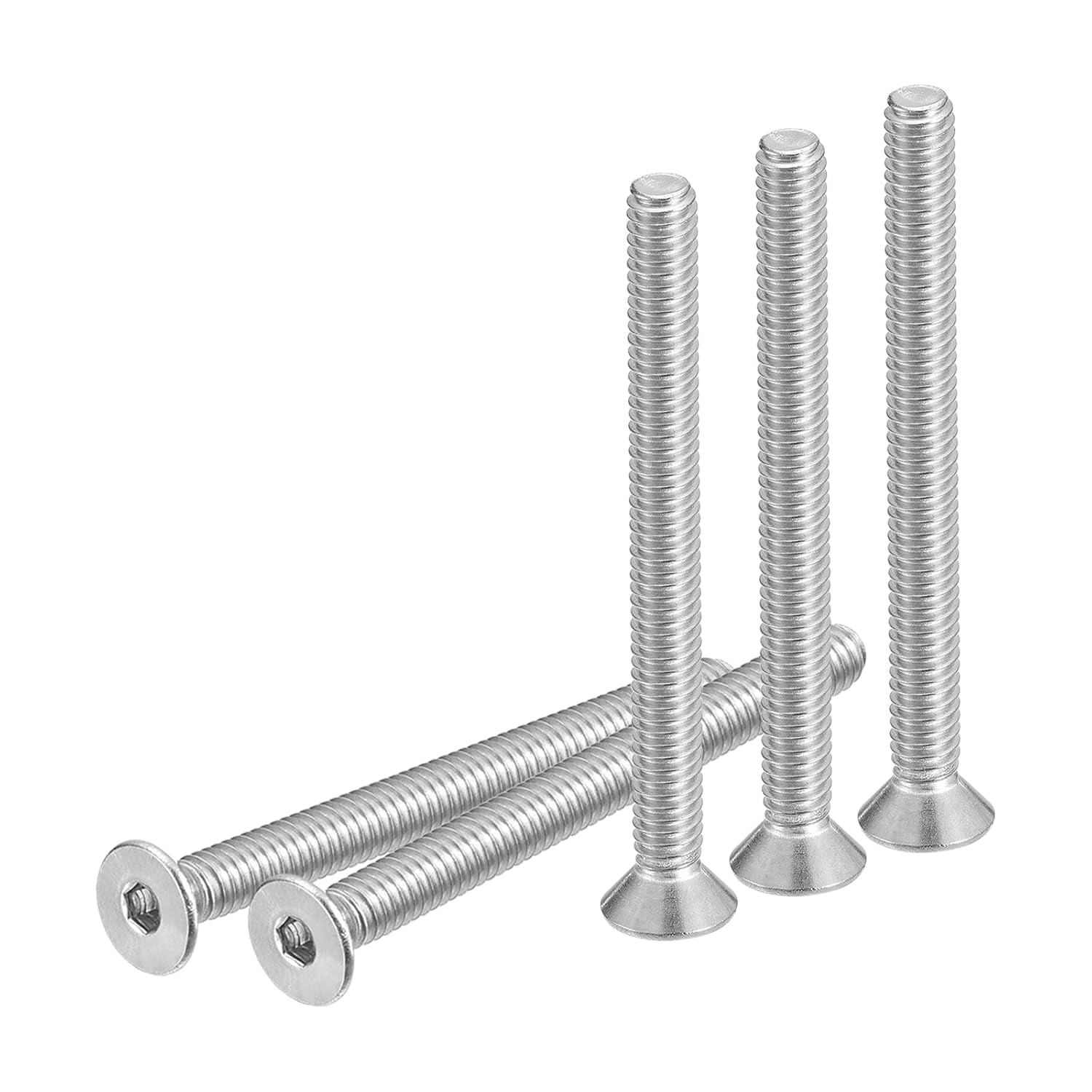 #8-32 x 1-3/4" Flat Head Socket Cap Screws, 50 Pack 304 Stainless Steel Hex Socket Flat Head ...