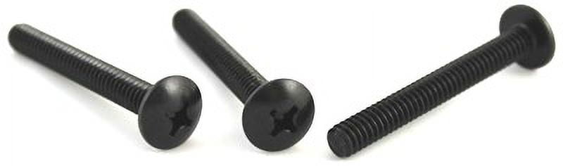 8-32 x 1" Machine Screws / Phillips / Truss Head / Steel / Black Zinc ...