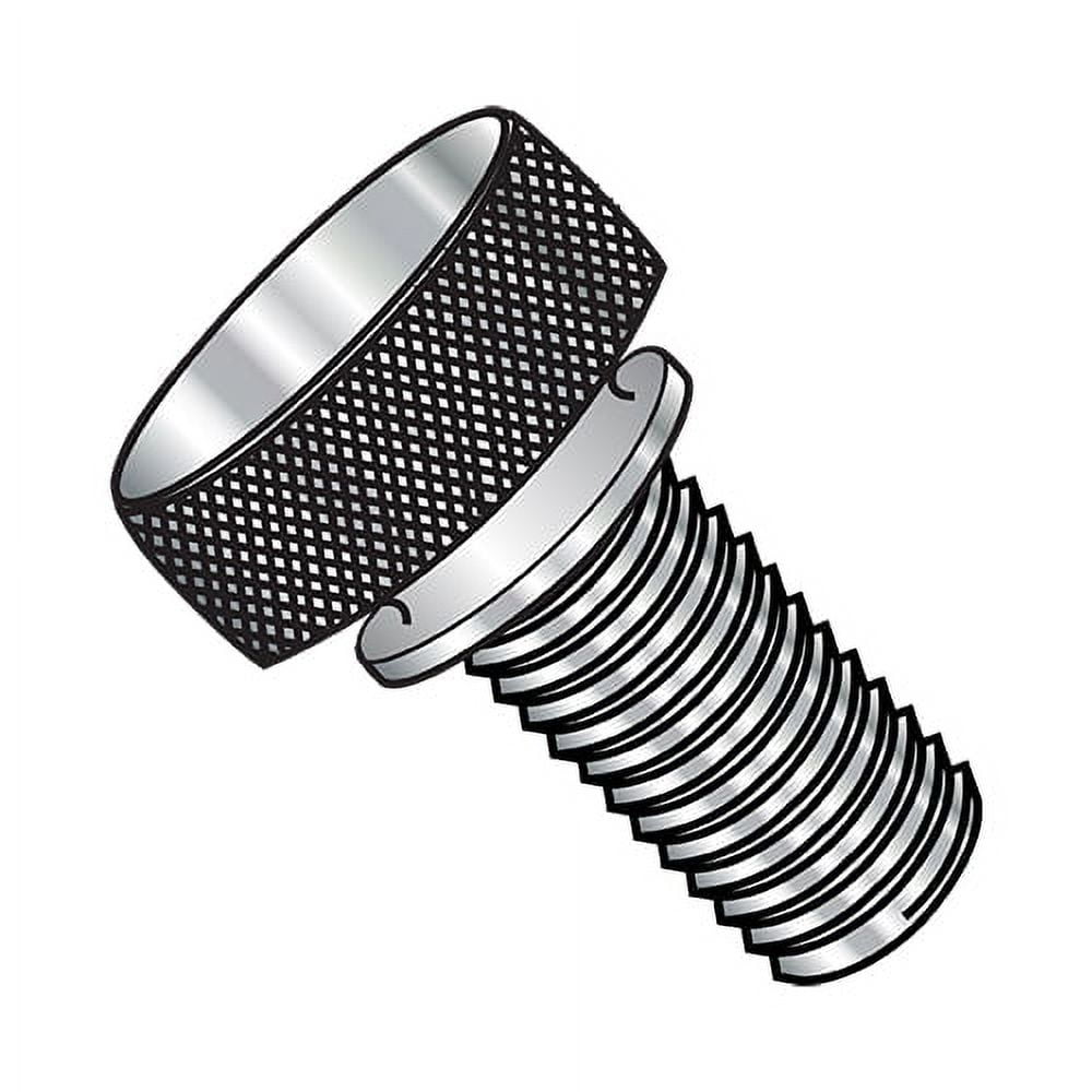 8-32X1/2 Knurled Thumb Screw with Washer Face Full Thread 18 8 ...