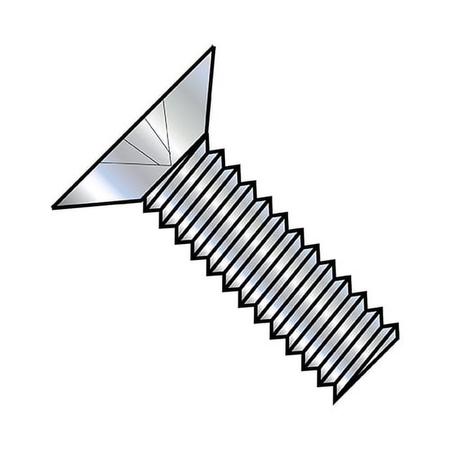 8-32X1 3/4 Phillips Flat 100 Degree Machine Screw Fully Threaded Zinc ...