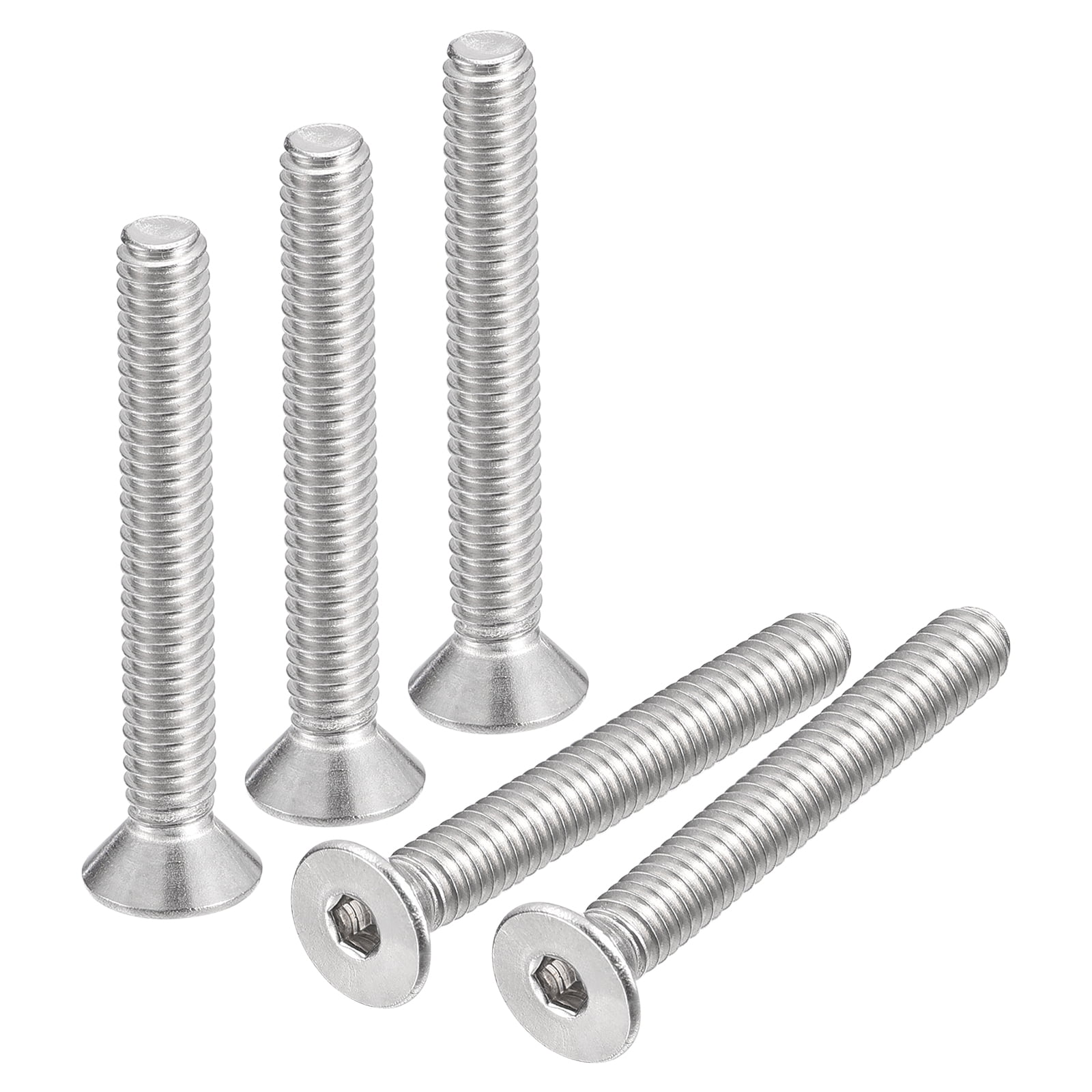 #8-32x1-1/4" Flat Head Socket Cap Screws, 304 Stainless Steel Hex Socket Drive Fasteners Bolts ...