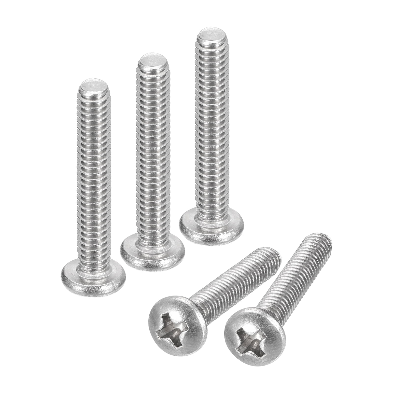 #8-32x1" Pan Head Machine Screws, 304 Stainless Steel Screw, Pack of 50 ...