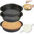 8" Round Cake Pan, 3PCS Nonstick Cake Pans with 100 PCS Parchment Paper ...