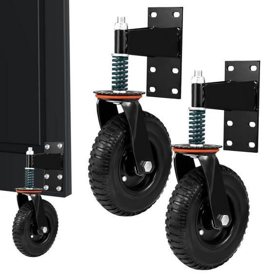 8" 360° Rotating Spring-Loaded Wheels for Metal Gates, 600 Lbs Capacity ...