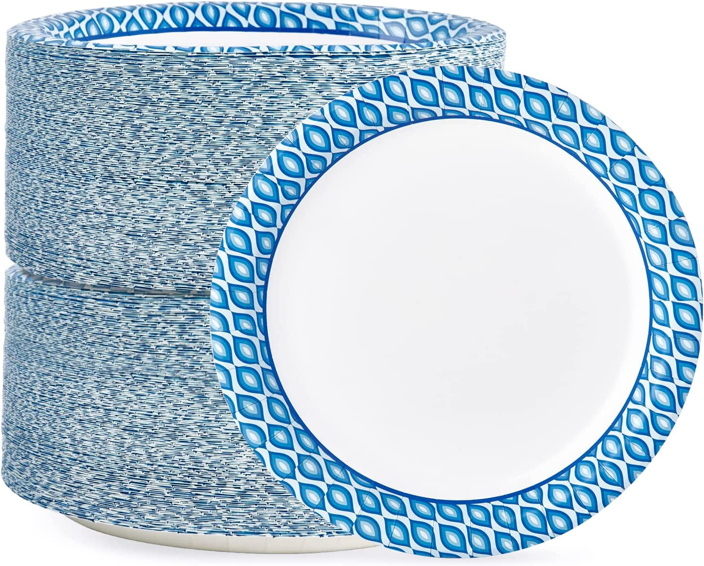 8.375 Inch Disposable Paper Plates, 300 Count Soak and Cut Proof ...