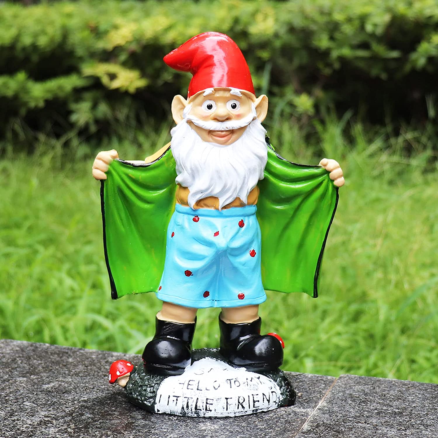 8.3inch/21cm Big Size Garden Gnome, Polyresin Outdoor Sculpture Gnome ...