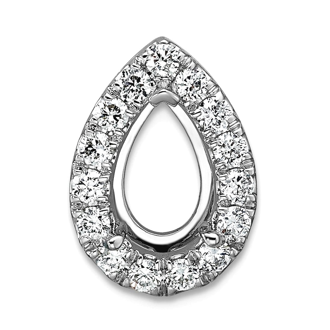 8.3mm 14k Solid Yellow Gold 2 3/8 Ct Lab Grown Diamond SI+ G+ Pear Halo ...