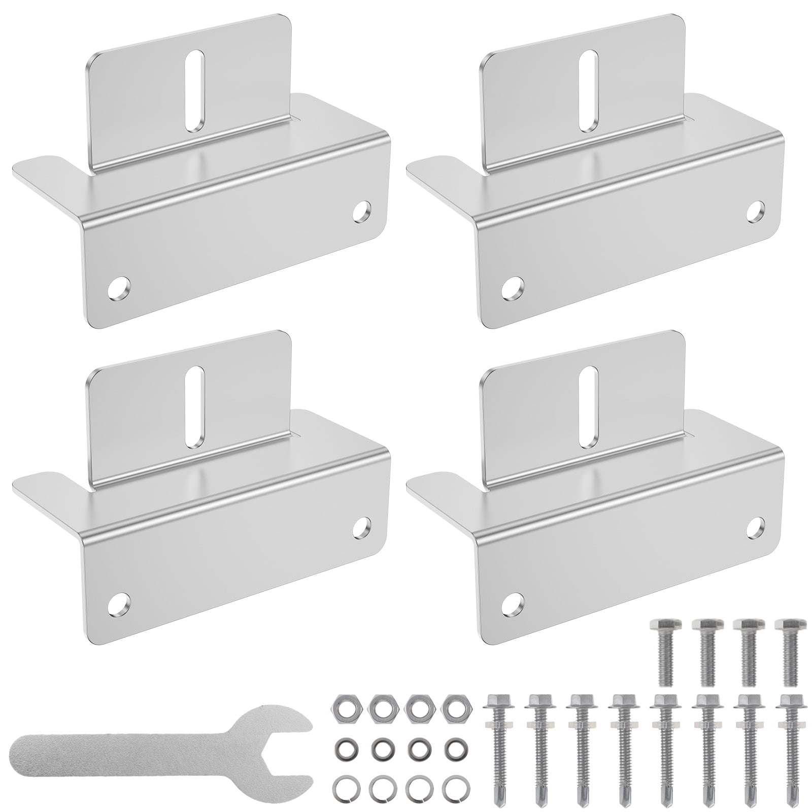 8/4 Pcs Solar Panel Mounting Z Brackets Aluminum Alloy Solar Panel Z ...