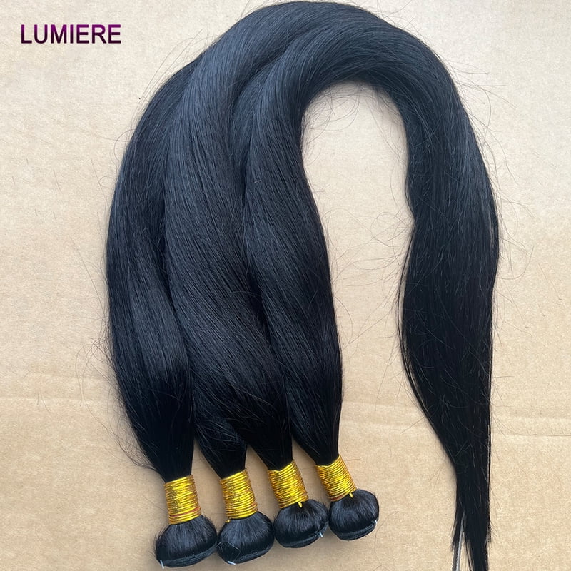 8-40" Bone Straight Human Hair Bundles 1/3/4 PCS Brazilian Hair Weave ...