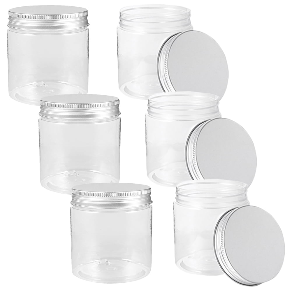 8.45 Ounce Clear Plastic Jars Containers With Screw On Lids for food ...