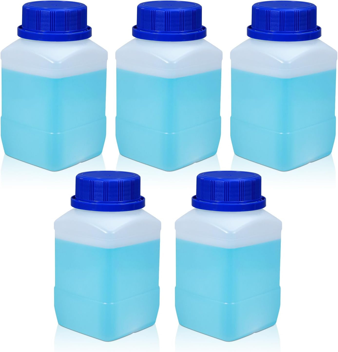 8.45oz Plastic Lab Chemical Reagent Bottles, Square Sample Storage ...