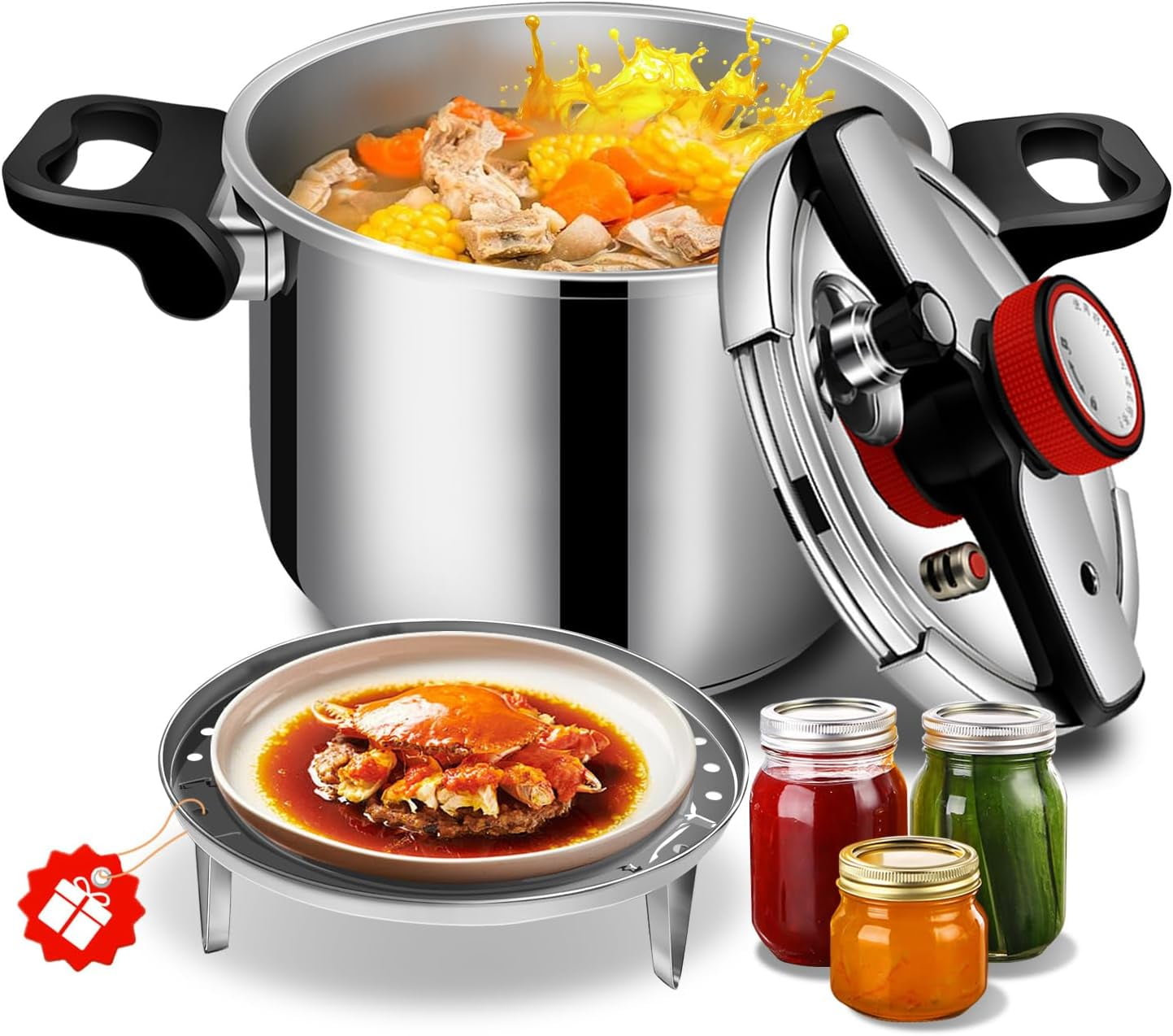 8.46 Quart Pressure Cooker Stainless Steel Commercial Stove Top ...