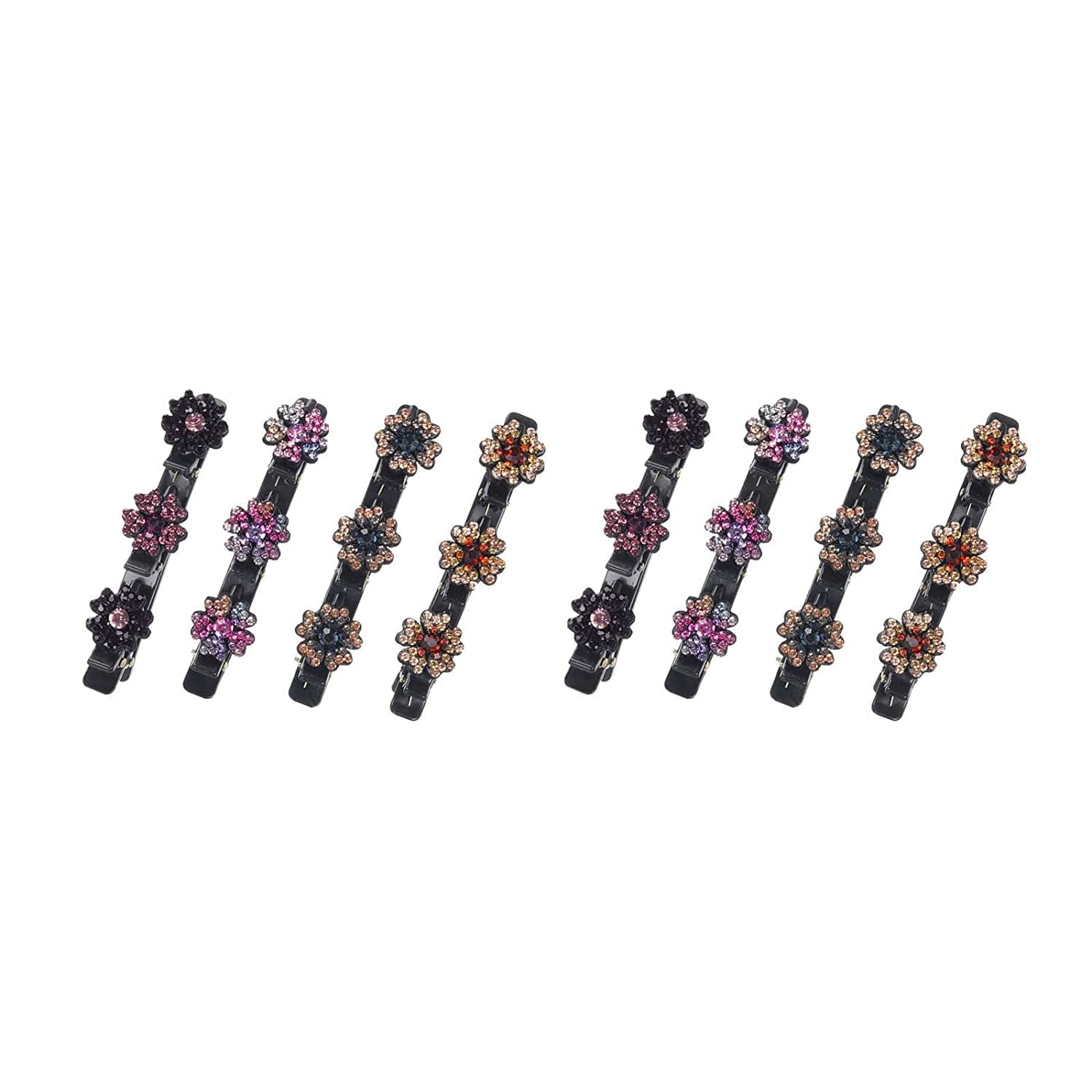 8/4PC Braided Hair Clips Broken Hair Braided Hair Clips Five Petal Lace ...