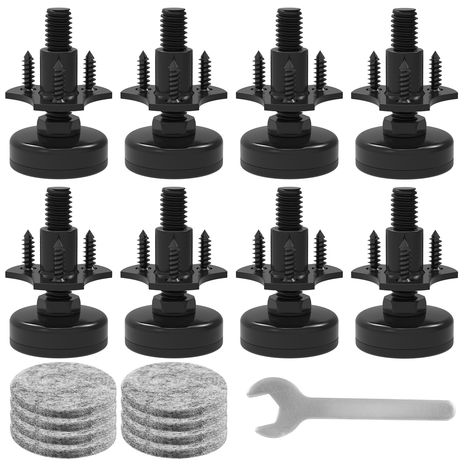 8/4Pcs Furniture Leveling Feet Height Adjustable Furniture Levelers ...