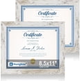 8.5 by 11 Diploma Picture Frame Set of 2, Made of Real Glass and ...