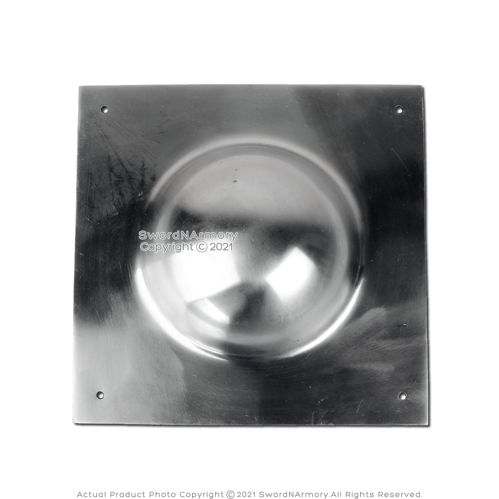 8.5” 16 Gauge Polished Grey Square Shield Boss Medieval Ren Faire ...