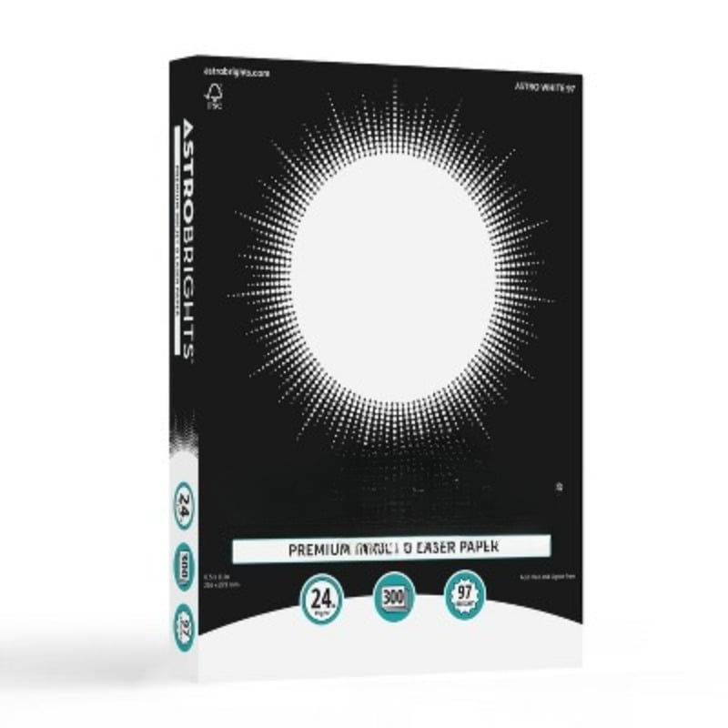 8.5"x11" 300-Sheet Premium Inkjet and Laser Printer Paper White ...