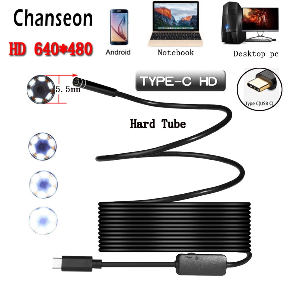 8/5.5mm USB Endoscope Camera TYPE-C HD Endoscope Inspection Hard Tube ...