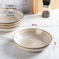 8.5" Ceramic Serving Bowl Set of 4 Cappuccino, 36oz for Pasta Salad ...