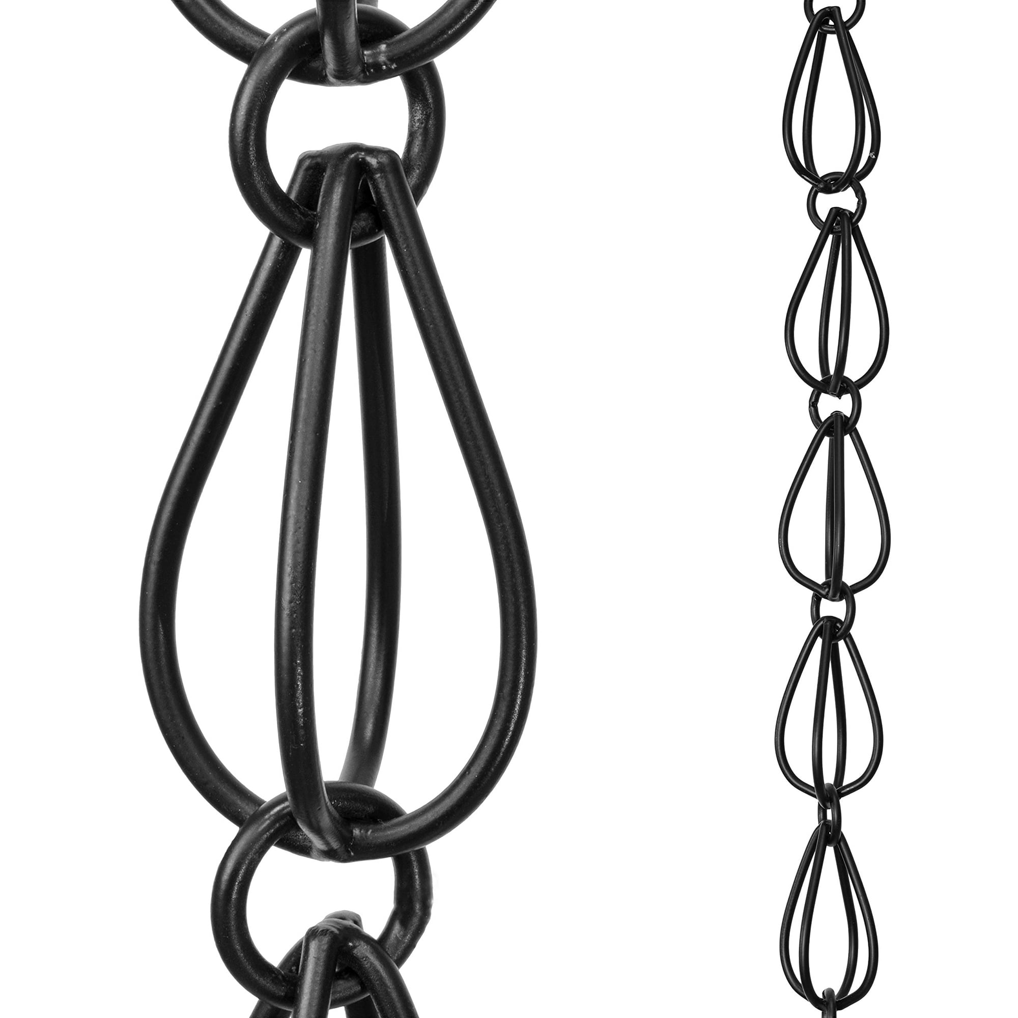 8.5 FT Teardrop Pure Copper Rain Chain, Decorative Outdoor Rainwater ...