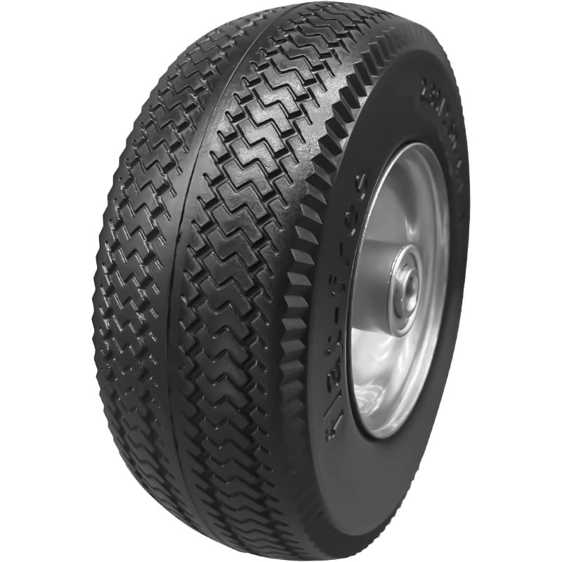 8.5" Flat Free Solid Polyurethane Tire and Wheel 2.80 2.504 PU Airless ...