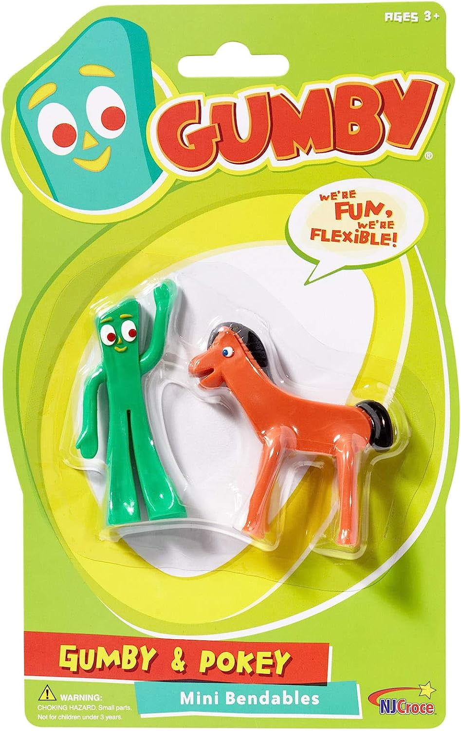 8.5" Gumby and Pokey Pair Mini Bendable Figure - Walmart.com