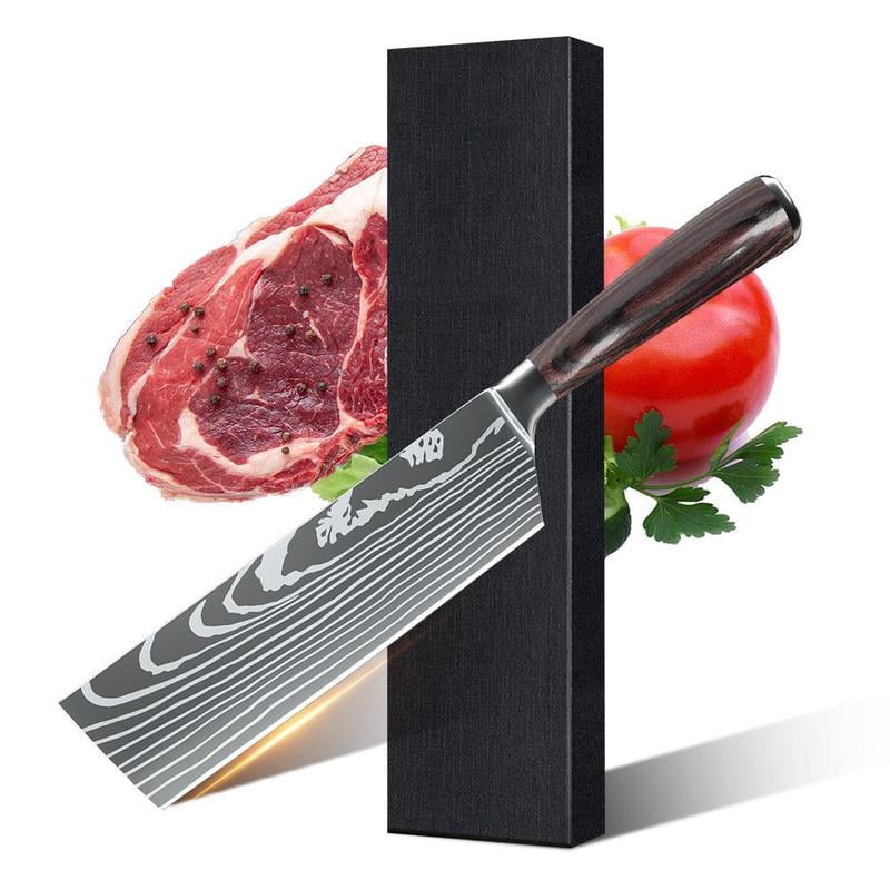 8.5'' Hand-Forged Meat Cleaver Knife - High Carbon Ultra-Sharp Butcher ...