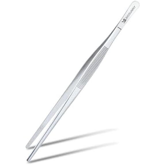 8.5 Inch Kitchen Tweezers Fine Tweezer Tongs, Stainless Steel Food ...