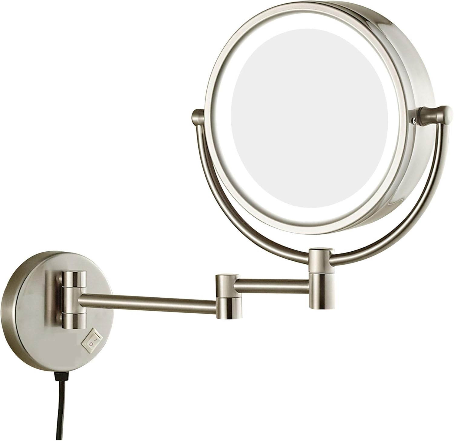 8.5 Inch LED Lighted Wall Mounted Makeup Mirror, Double Sided ...