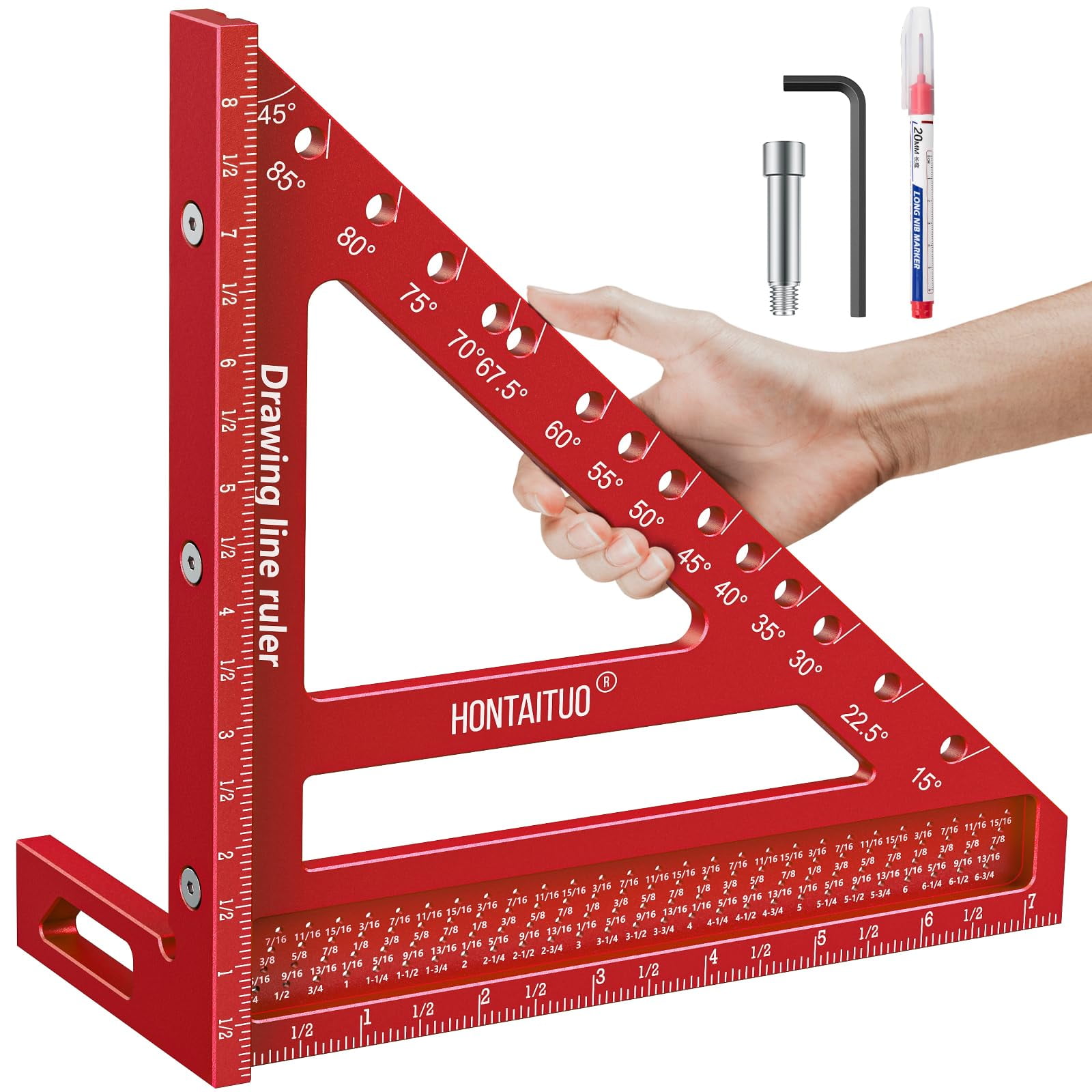 8.5 Inch Large Carpenter Square - Multi-Angle Measuring and Marking ...
