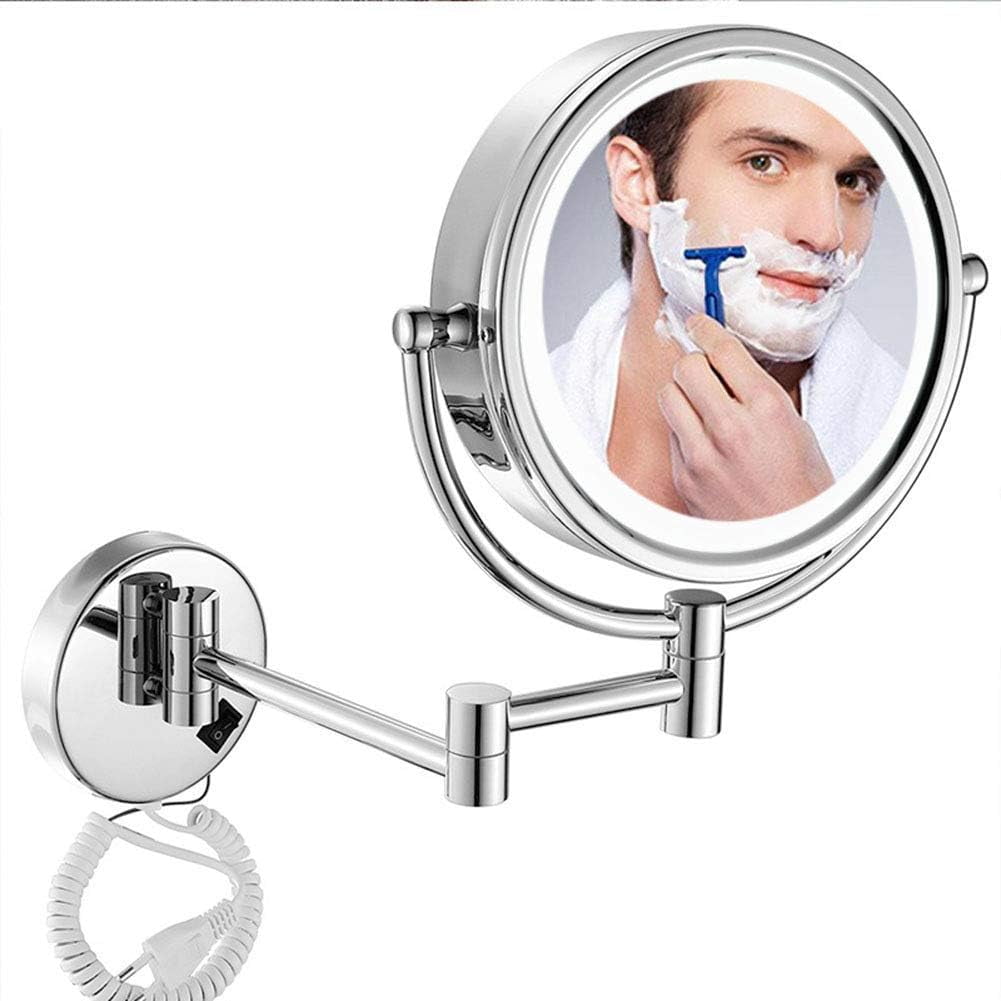 8.5-Inch Wall Mounted Makeup Mirror, Magnifying Wall Bathroom Mirror ...
