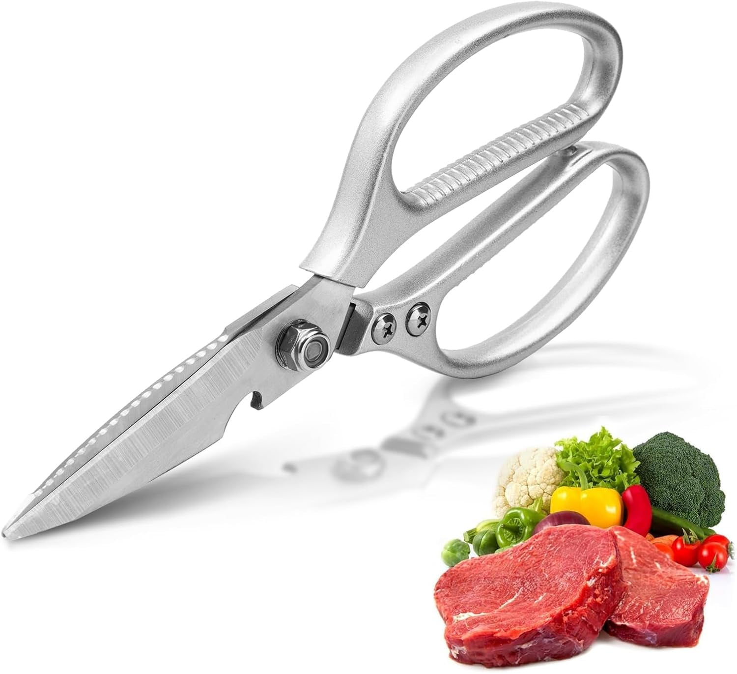 8.5" Kitchen for Chef Culinary Scissor Full Professional Kitchen Shears ...