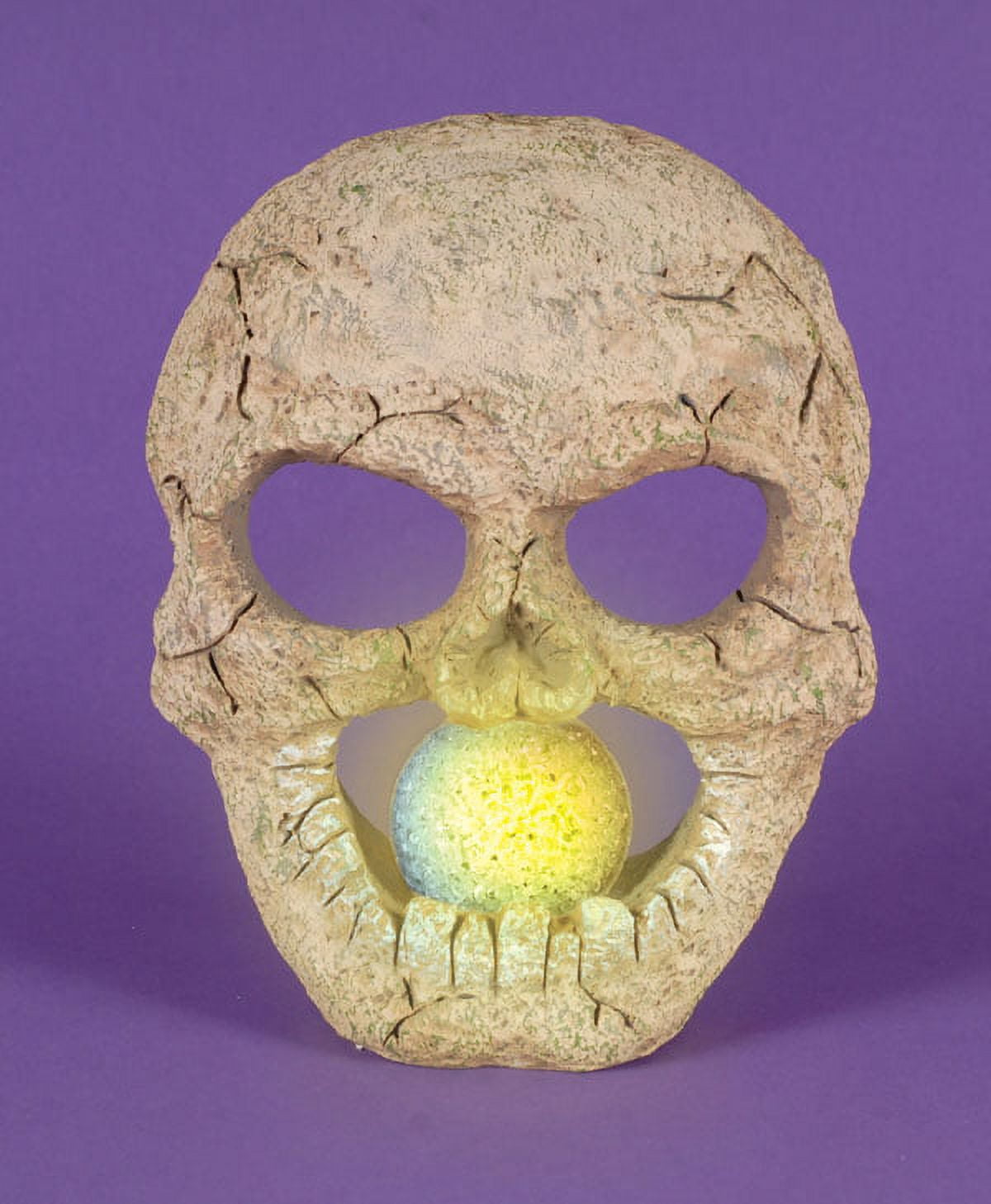 8.5" LED Lighted Color Changing Flickering Eerie Skull Halloween ...