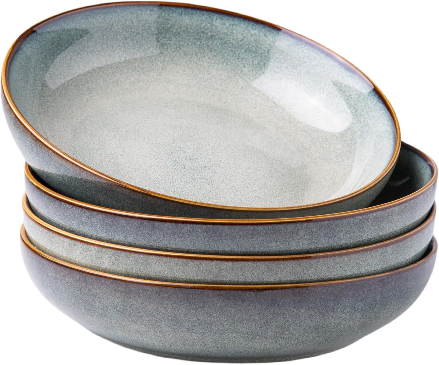 8.5'' Large Ceramic Pasta Bowls, 36oz Stoneware Pasta Serving Bowls Set ...
