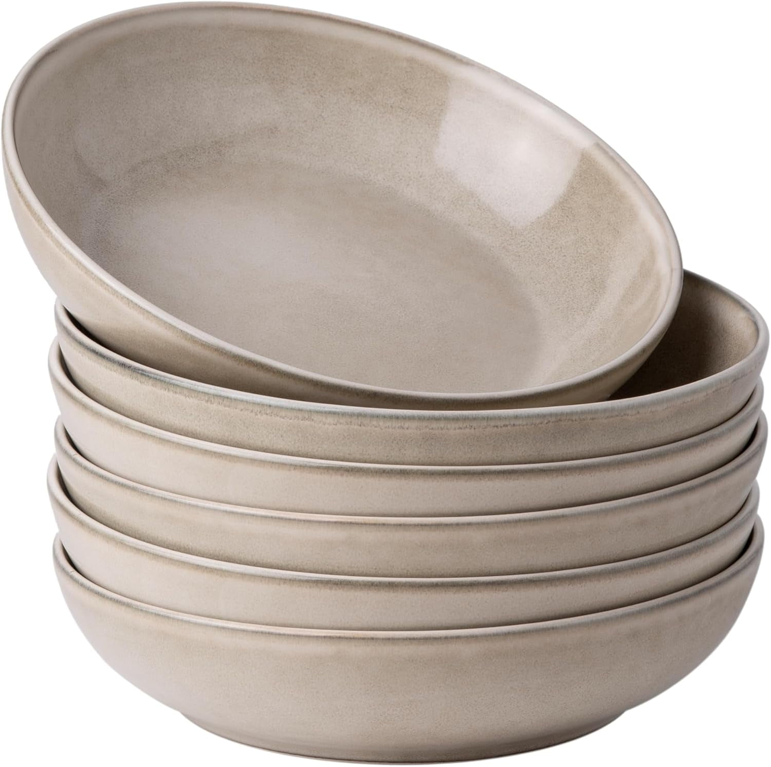 8.5'' Large Pasta Bowls, 36oz Ceramic Salad Serving Bowls Set of 6 for ...