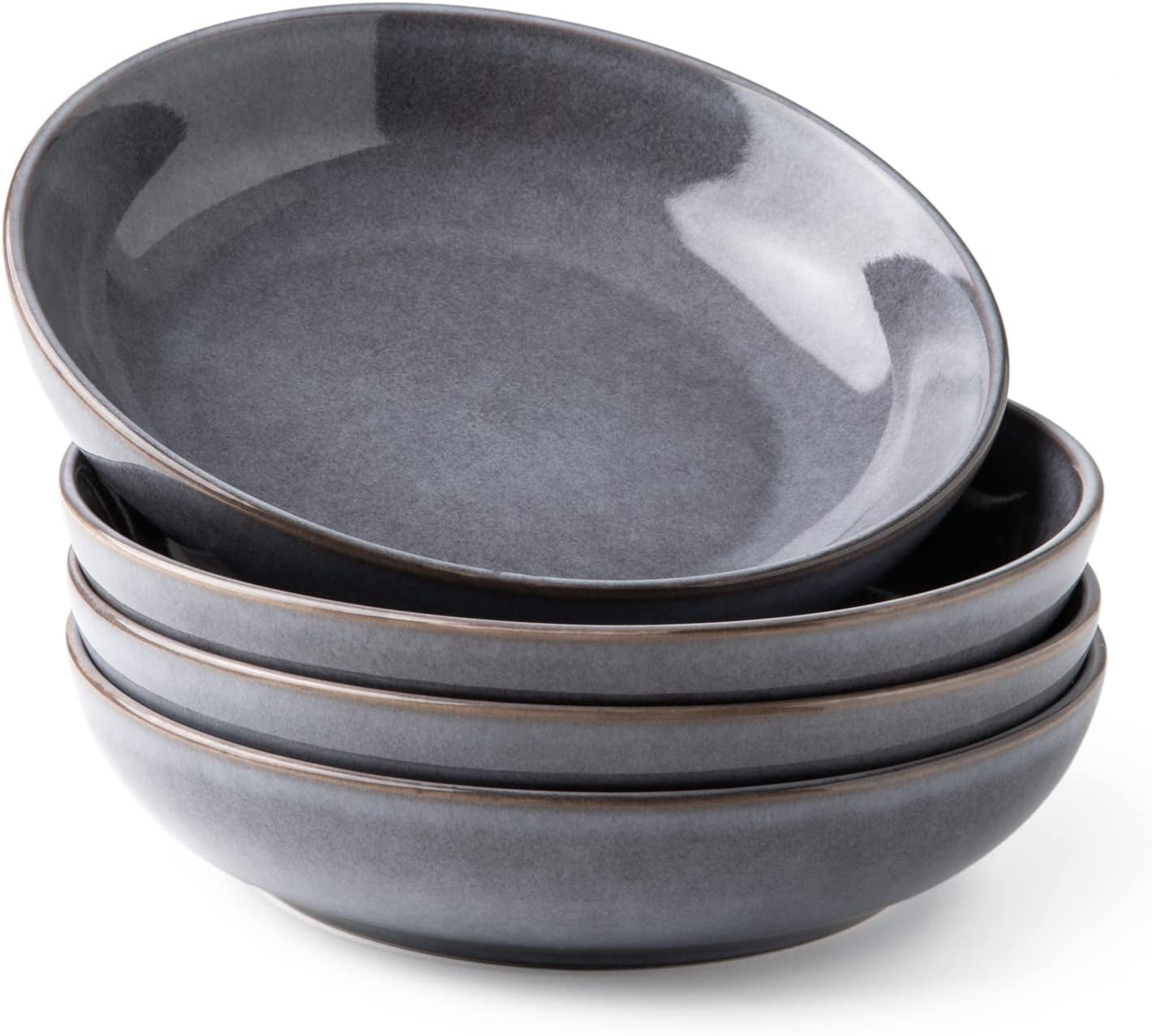 8.5'' Large Pasta Bowls, 36oz Stoneware Pasta Serving Bowls Set of 4 ...