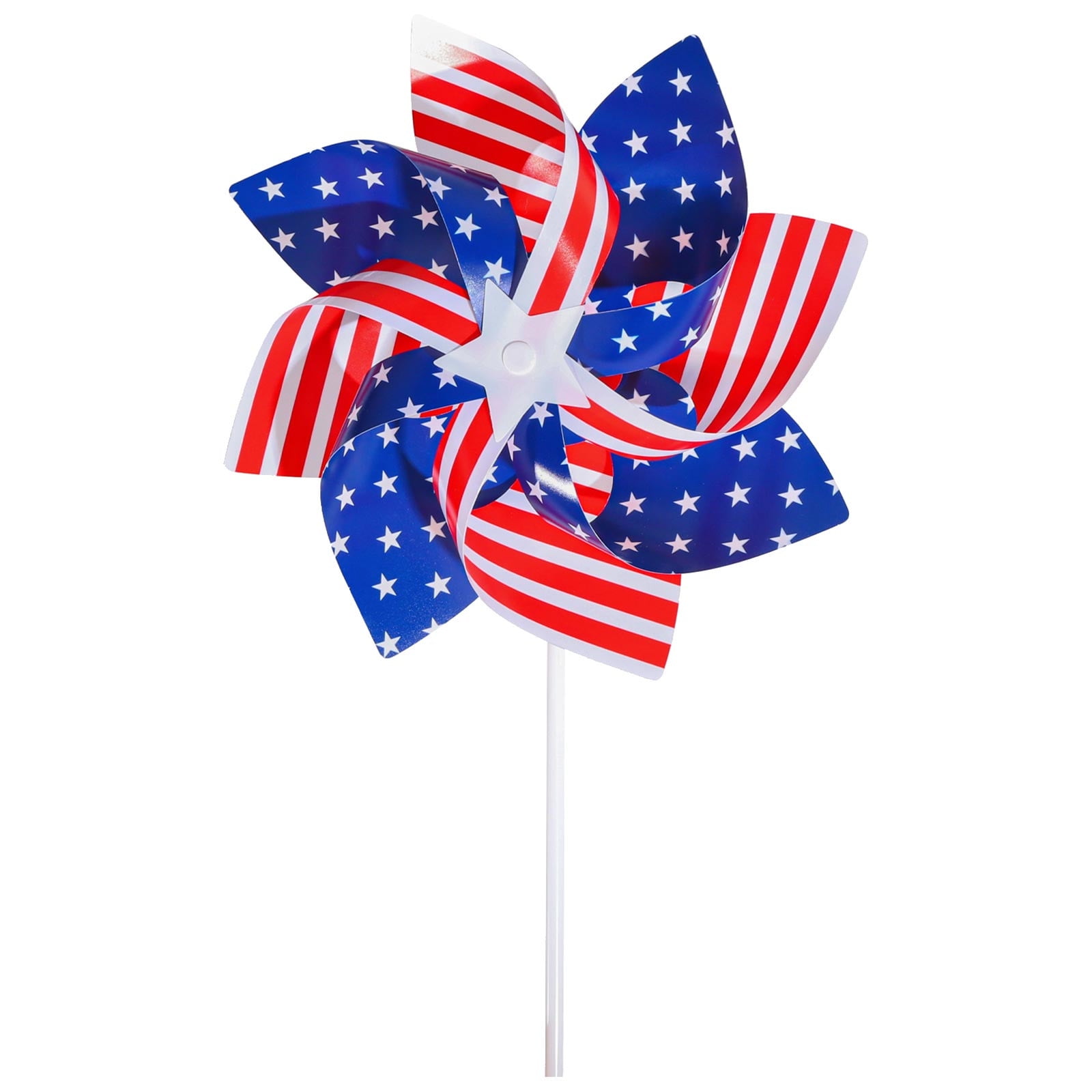 8.5" Patriotic Pinwheels 5-Pack - Red, White & Blue 4th of July ...