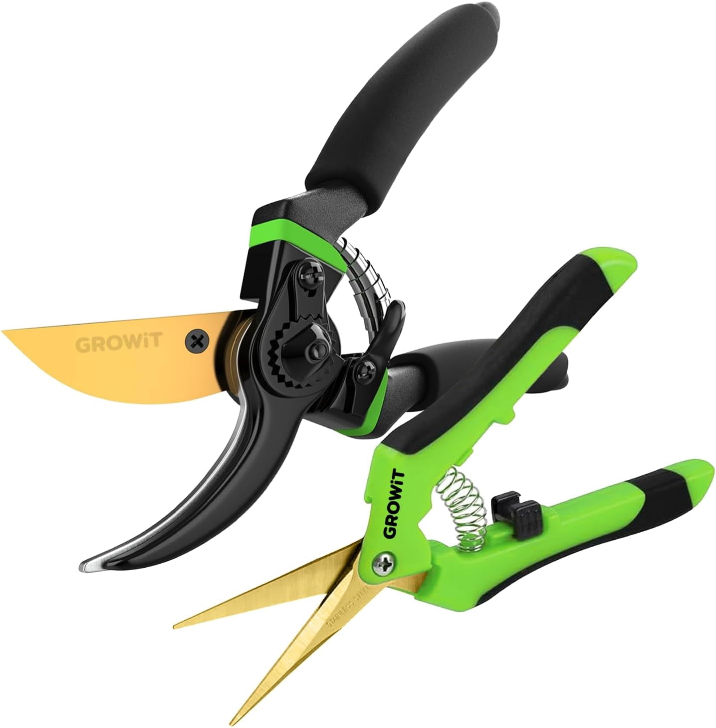 8.5" Professional Bypass Pruning Shears & Gardening Scissors Set ...