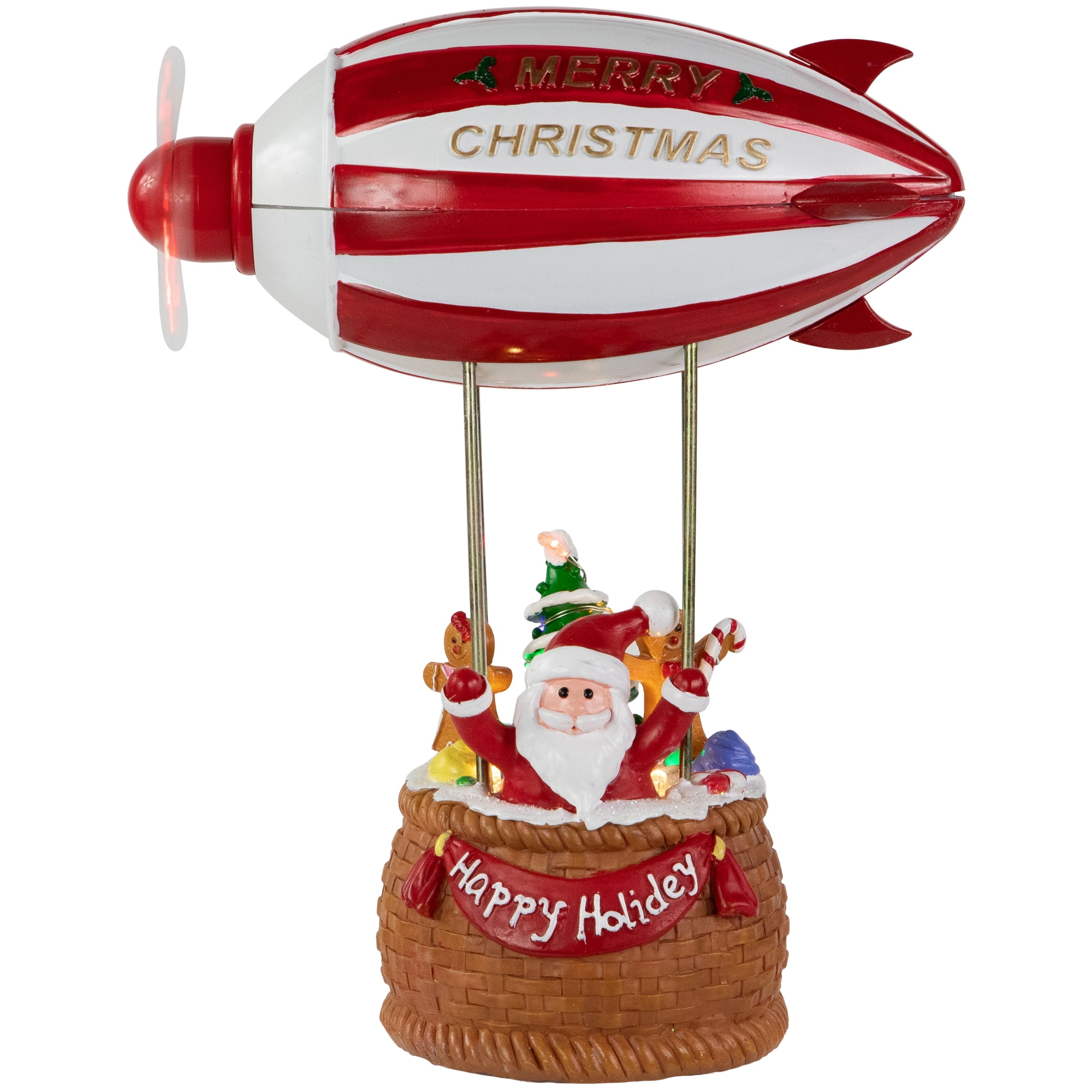 Northlight Musical and Animated Blimp and Santa Christmas Decoration ...
