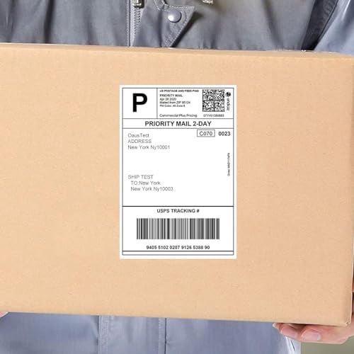 8.5 X 5.5 Shipping Label, Half Sheet Labels, Shipping Labels 2 Per ...