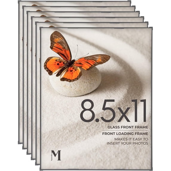 8.5 by 11 picture frame 6 PACK 8.5 x 11 frame Front Loading picture ...
