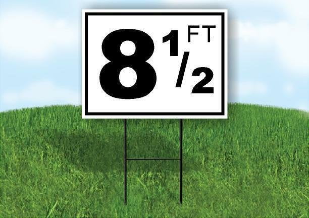 8.5 ft pool depth black white 18inx24in Yard Road Sign w/ Stand ...