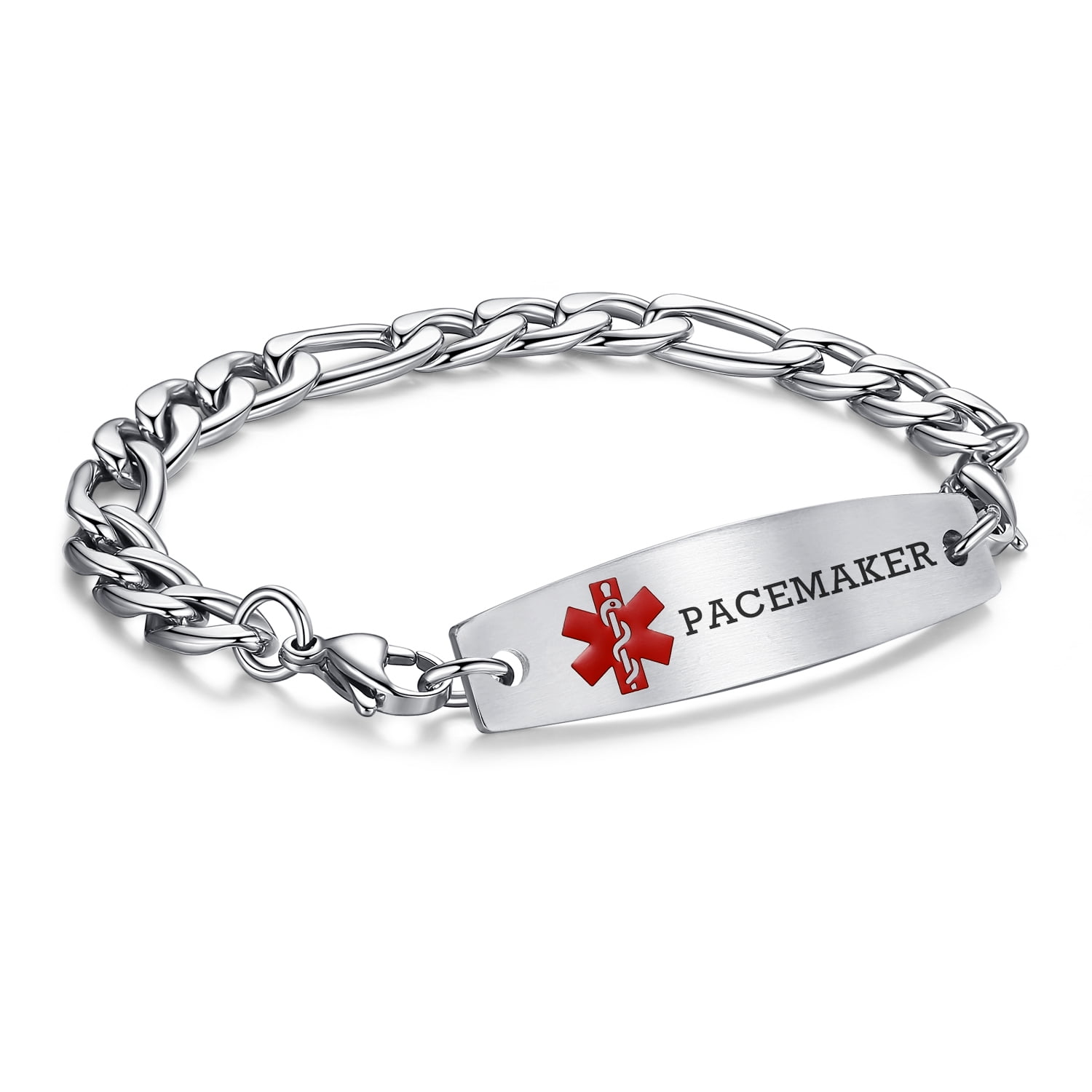 Interchangeable Stainless Steel Pacemaker Medical ID Bracelet - Walmart.com