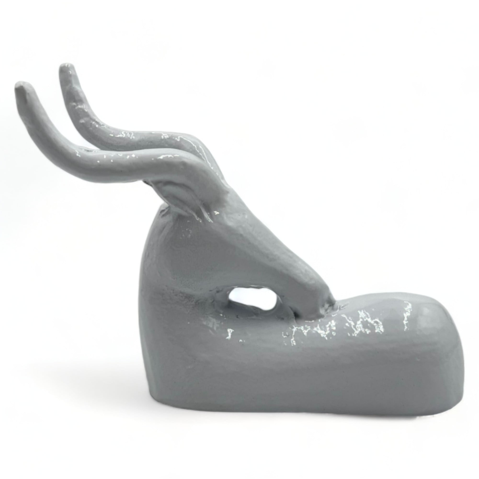 White Decorative Metal Aluminum Goat Home Decor Sculpture 8.5 in x 3.5 ...