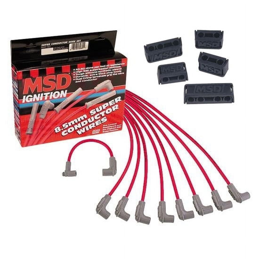 8.5 mm Universal Spark Plug Wire Set, 90 Deg Boot and Looms - Walmart.com