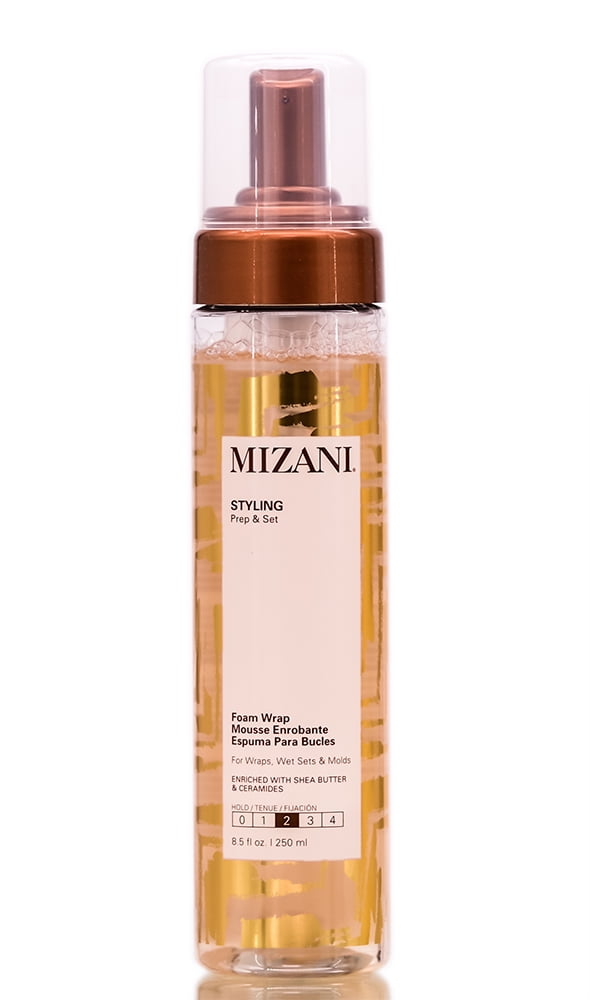 8.5 oz , Mizani Styling Prep & Set Foam Wrap Hair - Pack of 2 w/ Sleekshop Teasing Comb ...