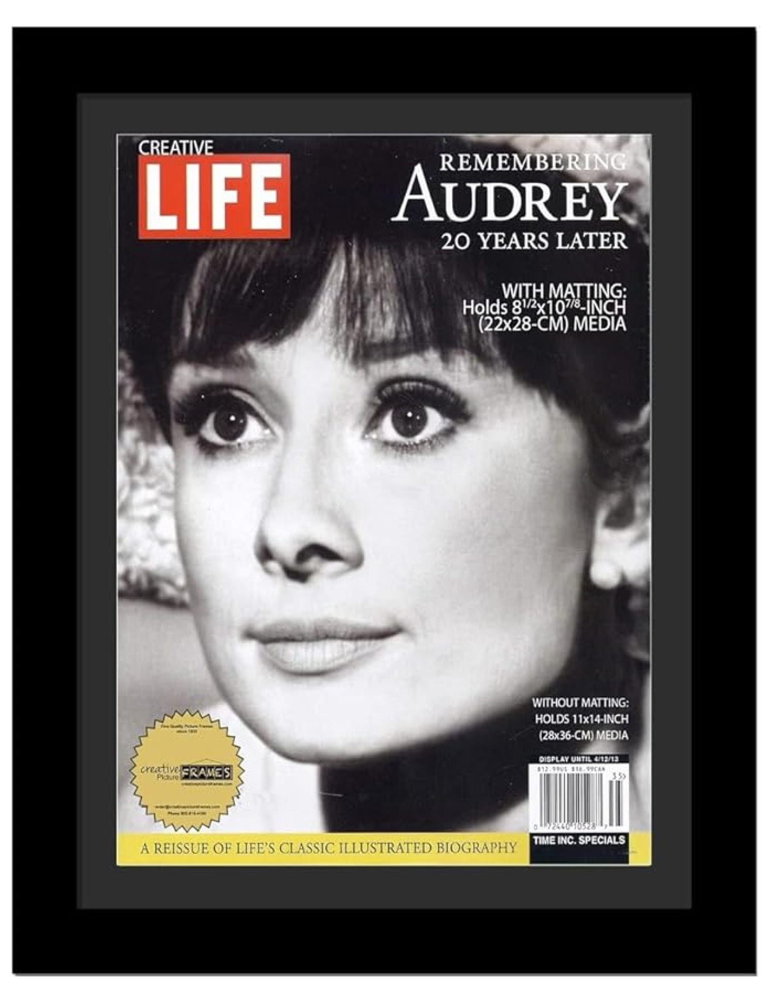 8.5 x 10.87 Magazine Frame with Full-Strength Glass, Holds Up To A 1/4 ...