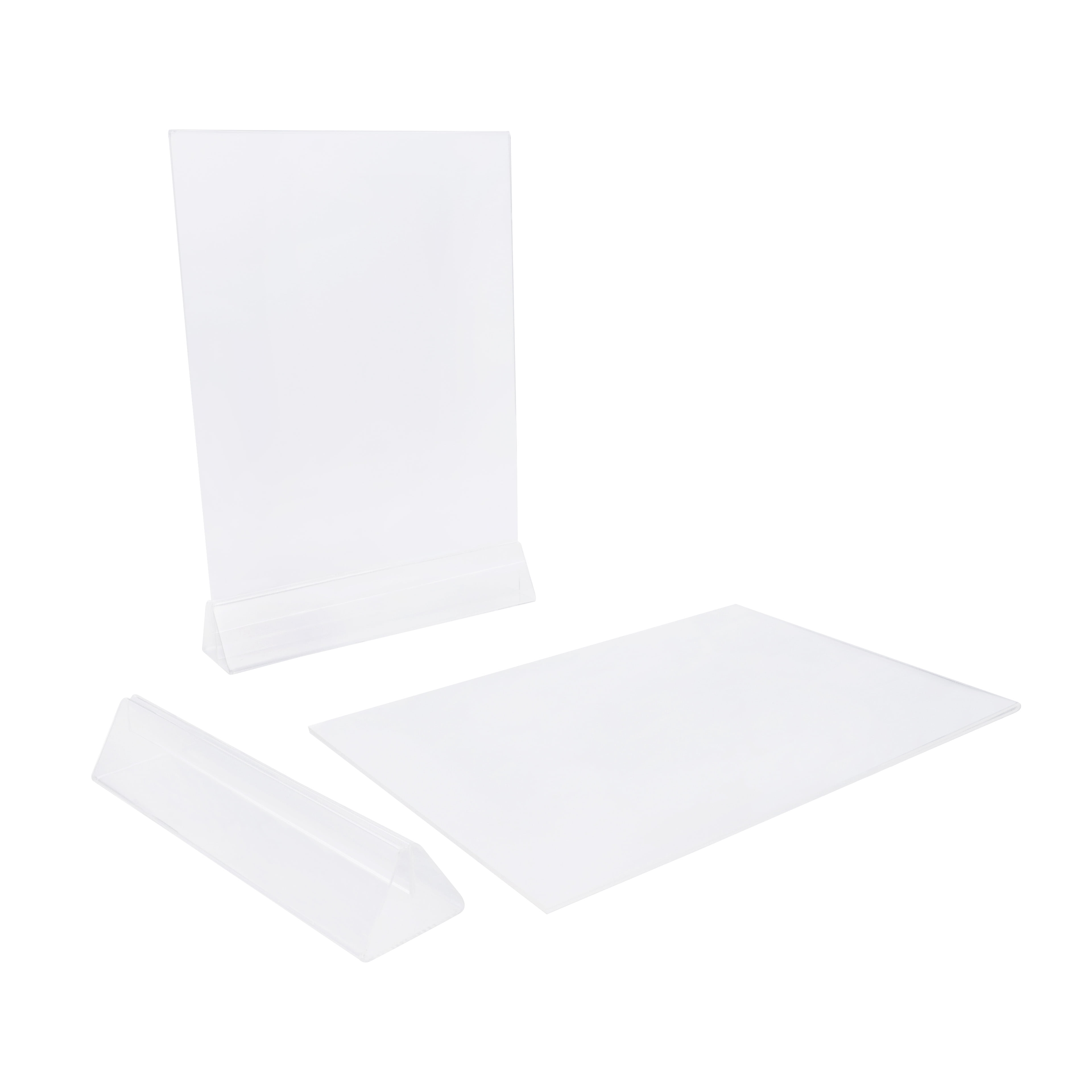 8.5" x 11" Acrylic Sign Holders by Celebrate It – Clear Tabletop Dsplay ...